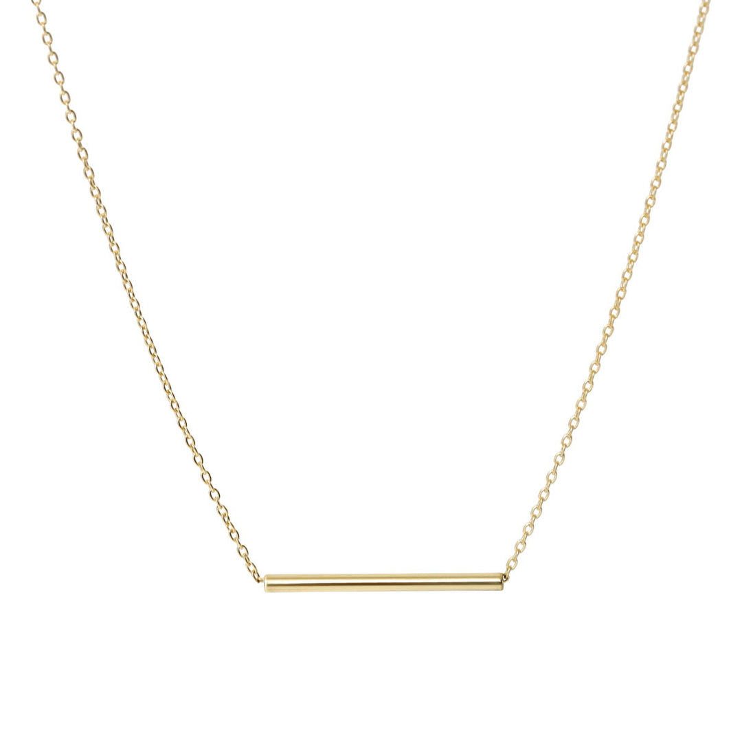 18ct Yellow Solid Gold T Bar Necklace | Auric Jewellery