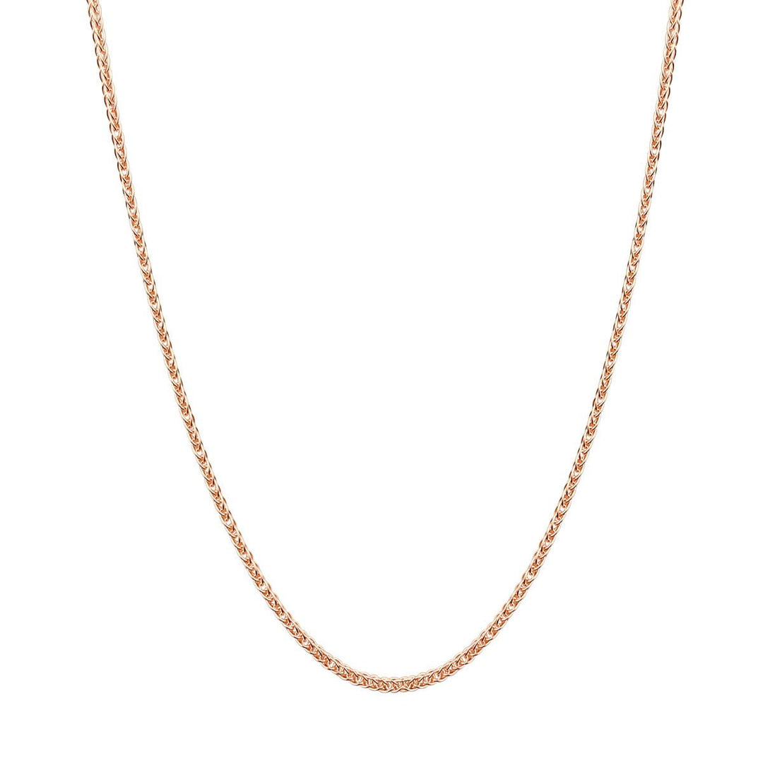 Rose Gold Spiga Wheat Necklace | Auric Jewellery