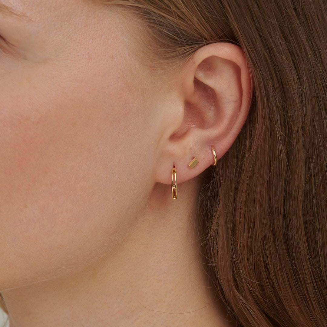18ct Solid Gold 6mm Single Hoop Earrings – Auric Jewellery