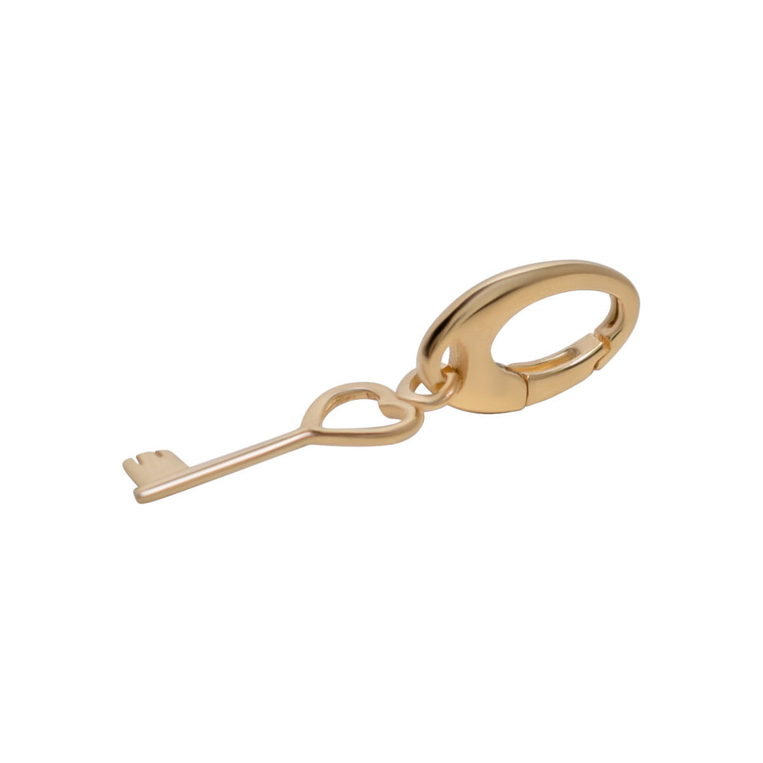 18ct Yellow Gold Mini Heart & Key Charm Pendant | Auric Jewellery